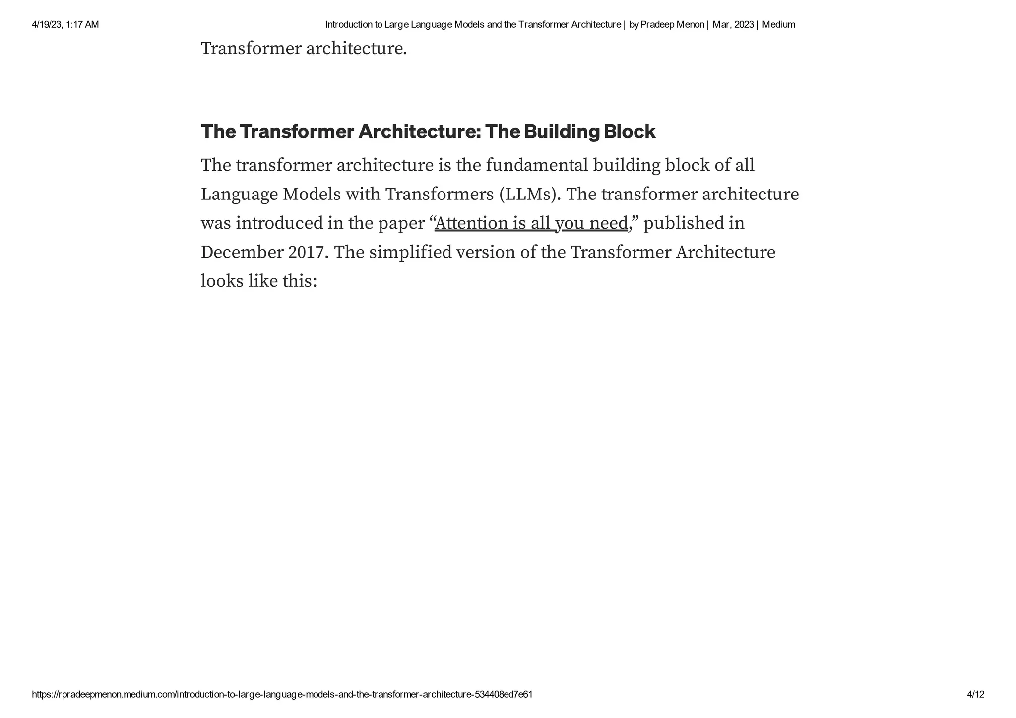 Introduction to Large Language Models and the Transformer Architecture.pdf