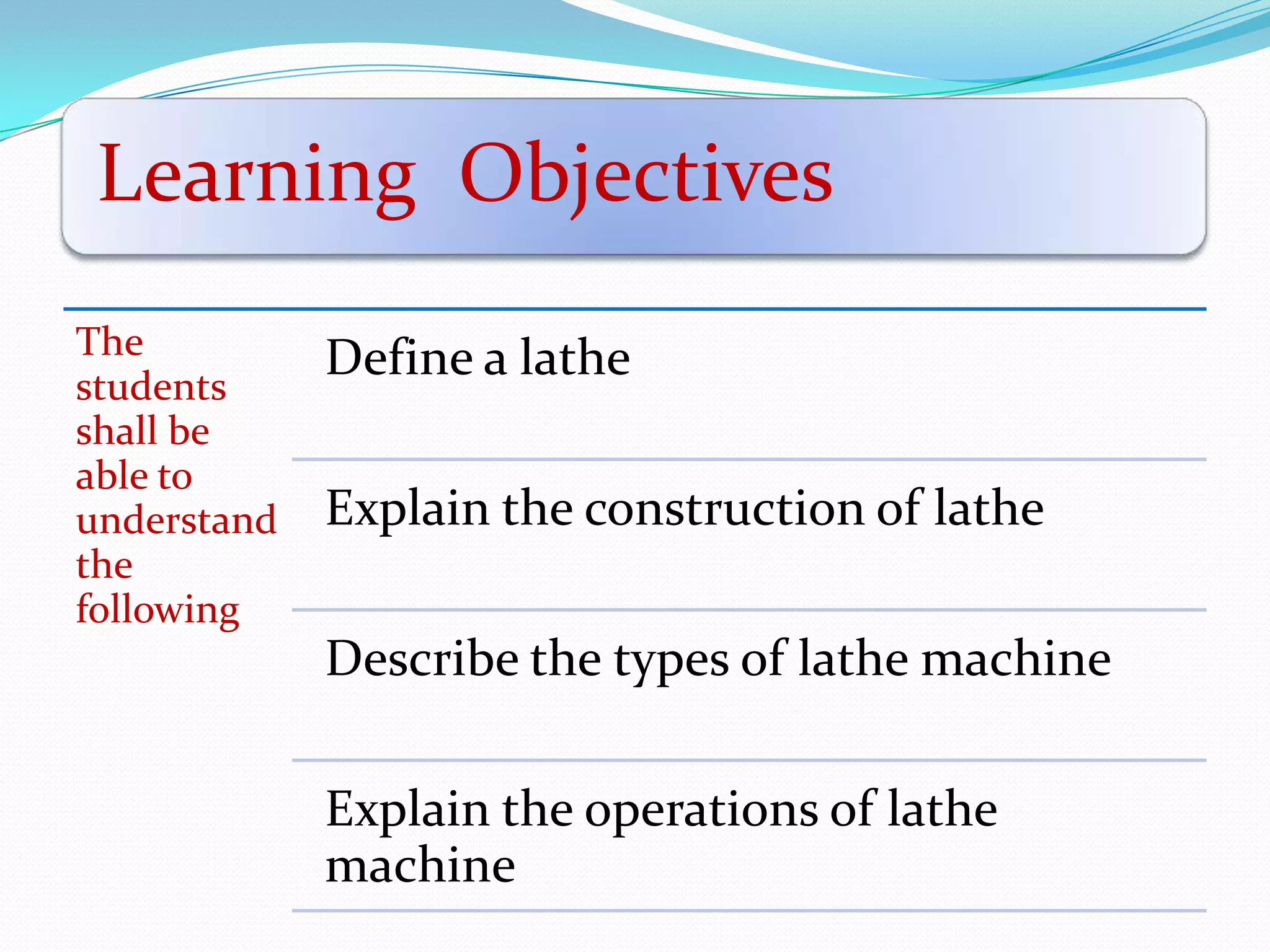 Introduction to lathe machine | PPTX