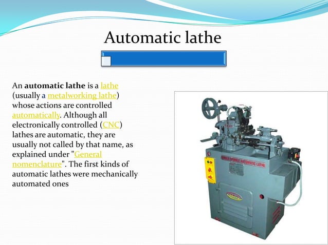 Introduction to lathe machine | PPTX | Woodworking | Arts and Crafts