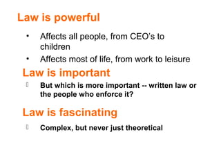 Introduction to law | PPT