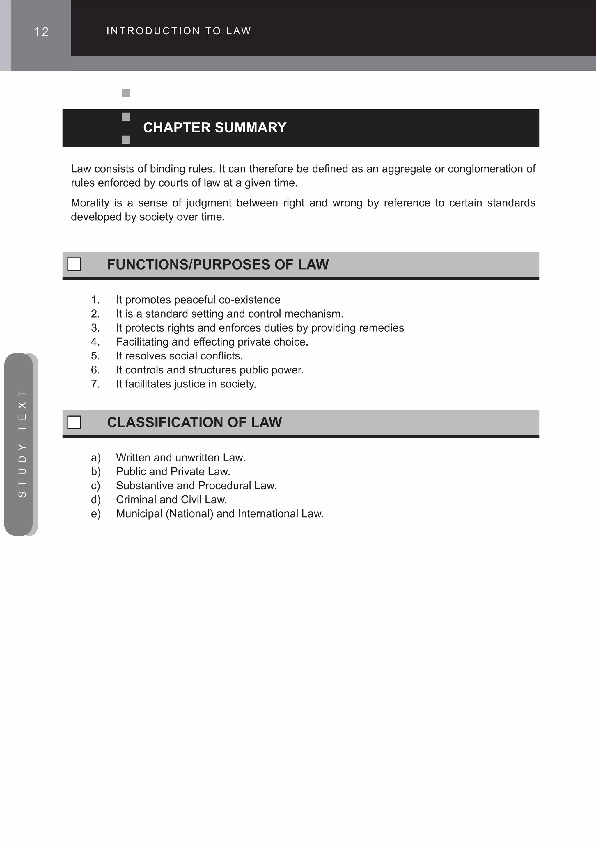 Introduction to law | PDF