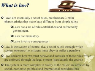Introduction to law | PPTX