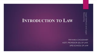 Introduction to law and legal systems | PDF