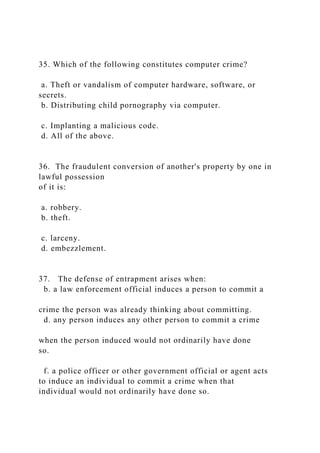 Introduction to Law Final Exam Instructions Instructor .docx