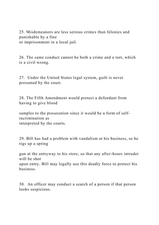 Introduction to Law Final Exam Instructions Instructor .docx