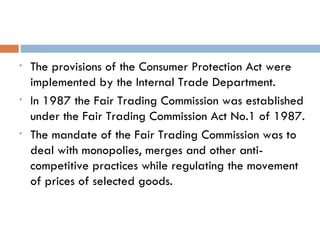 Introduction to law relating to consumer protection | PPT