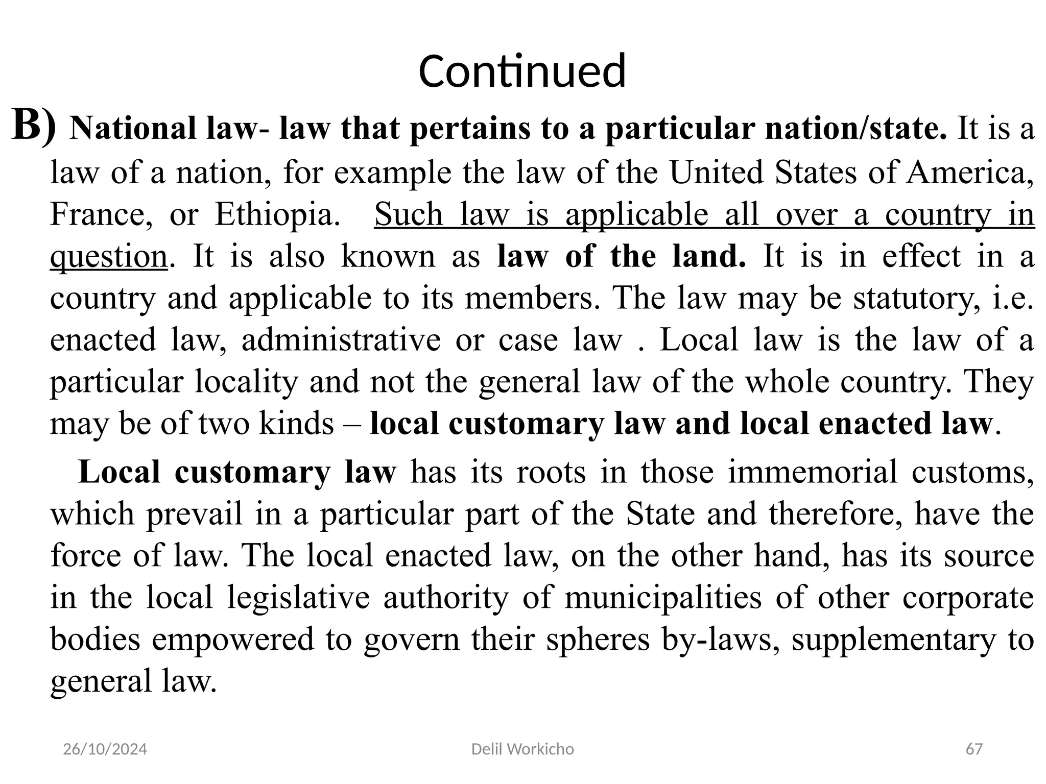 introduction to law lecture notes (Unit 1-7).pptx