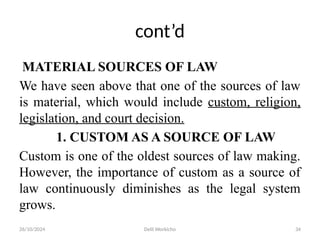 introduction to law lecture notes (Unit 1-7).pptx