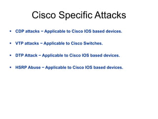 Introduction to layer 2 attacks & mitigation | PPTX