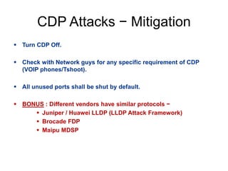 Introduction to layer 2 attacks & mitigation | PPTX