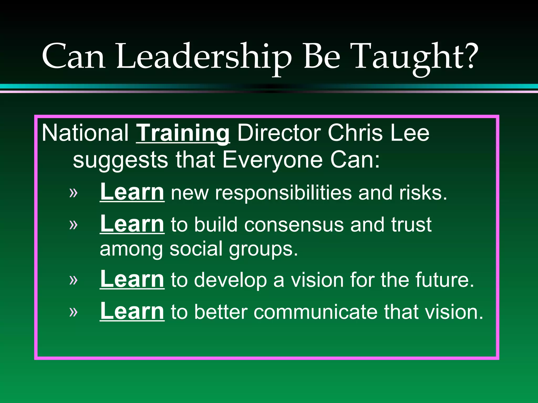 Introduction To Leadership | PPT