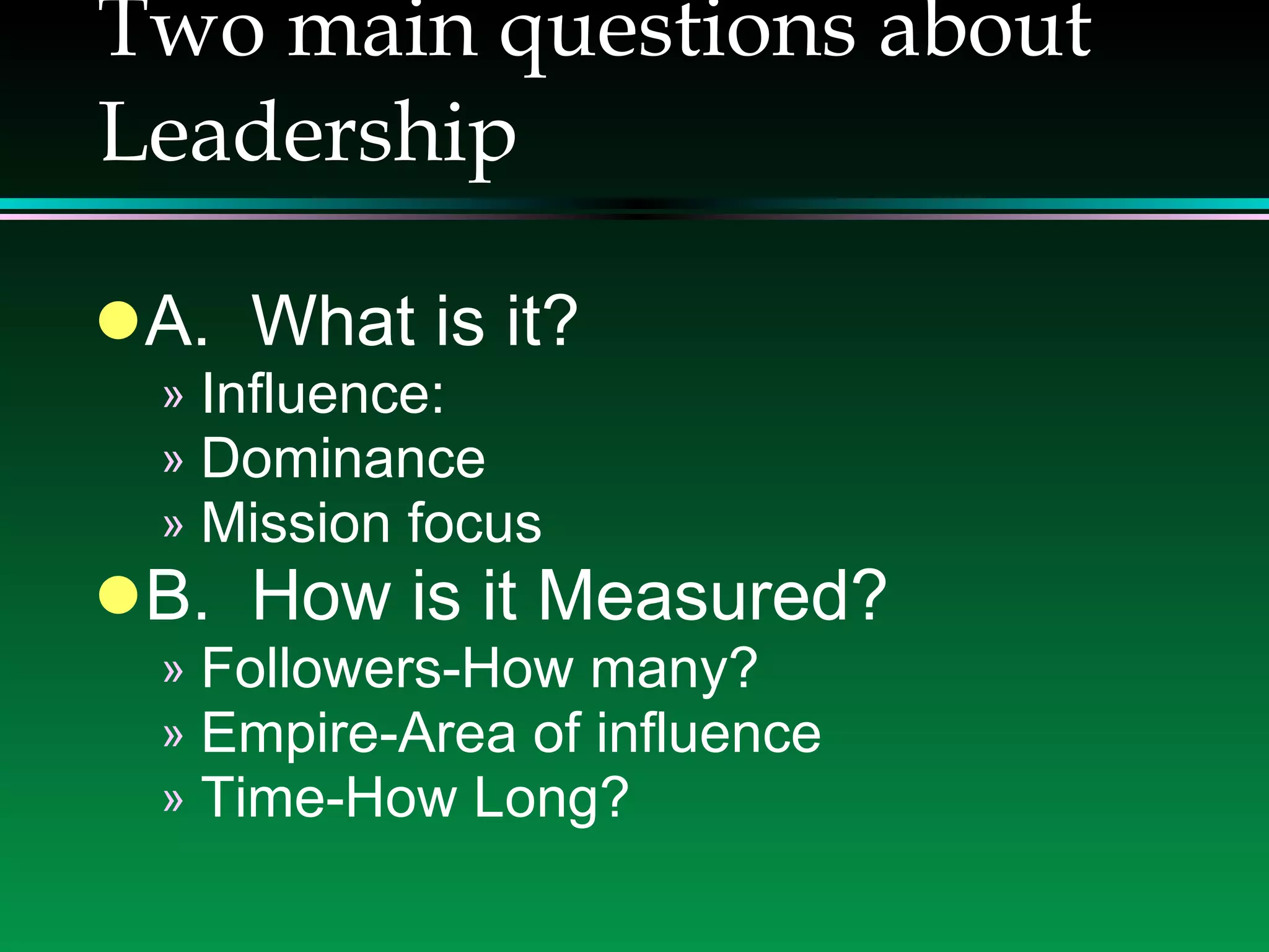 Introduction To Leadership | PPT