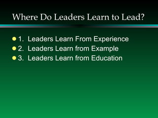 Introduction To Leadership | PPT