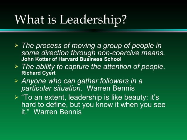 Introduction To Leadership | PPT | Executive Leadership & Management ...