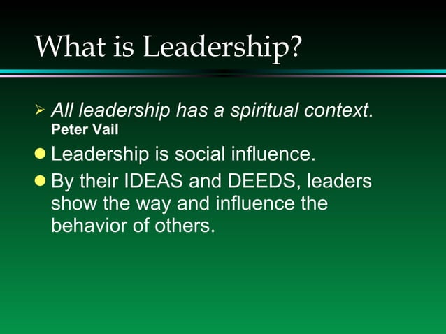 Introduction To Leadership | PPT | Executive Leadership & Management ...