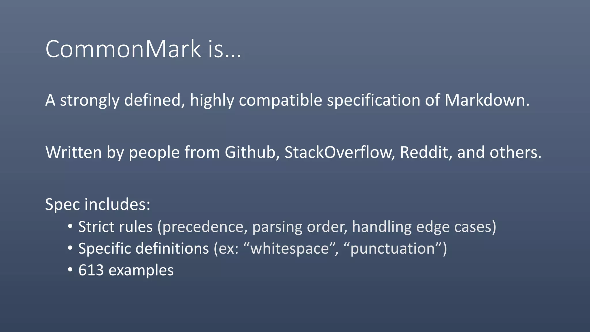 Introduction to league/commonmark | PPTX