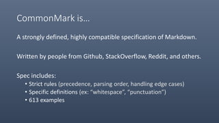 Introduction to league/commonmark | PPTX