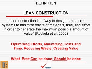 Introduction to Lean Construction | PPTX