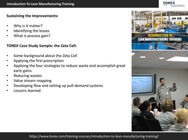 Introduction To Lean Manufacturing : Tonex Training | PPT