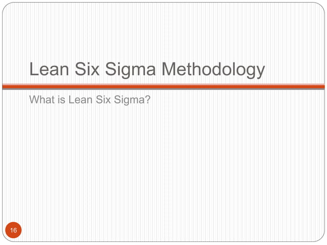 Lean Six Sigma - Introduction | PPTX