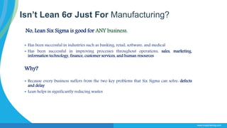 Introduction to lean six sigma 2 day seminar | PPTX