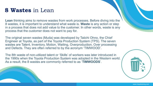 8 Wastes in Lean | PPTX | Business | Business and Finance