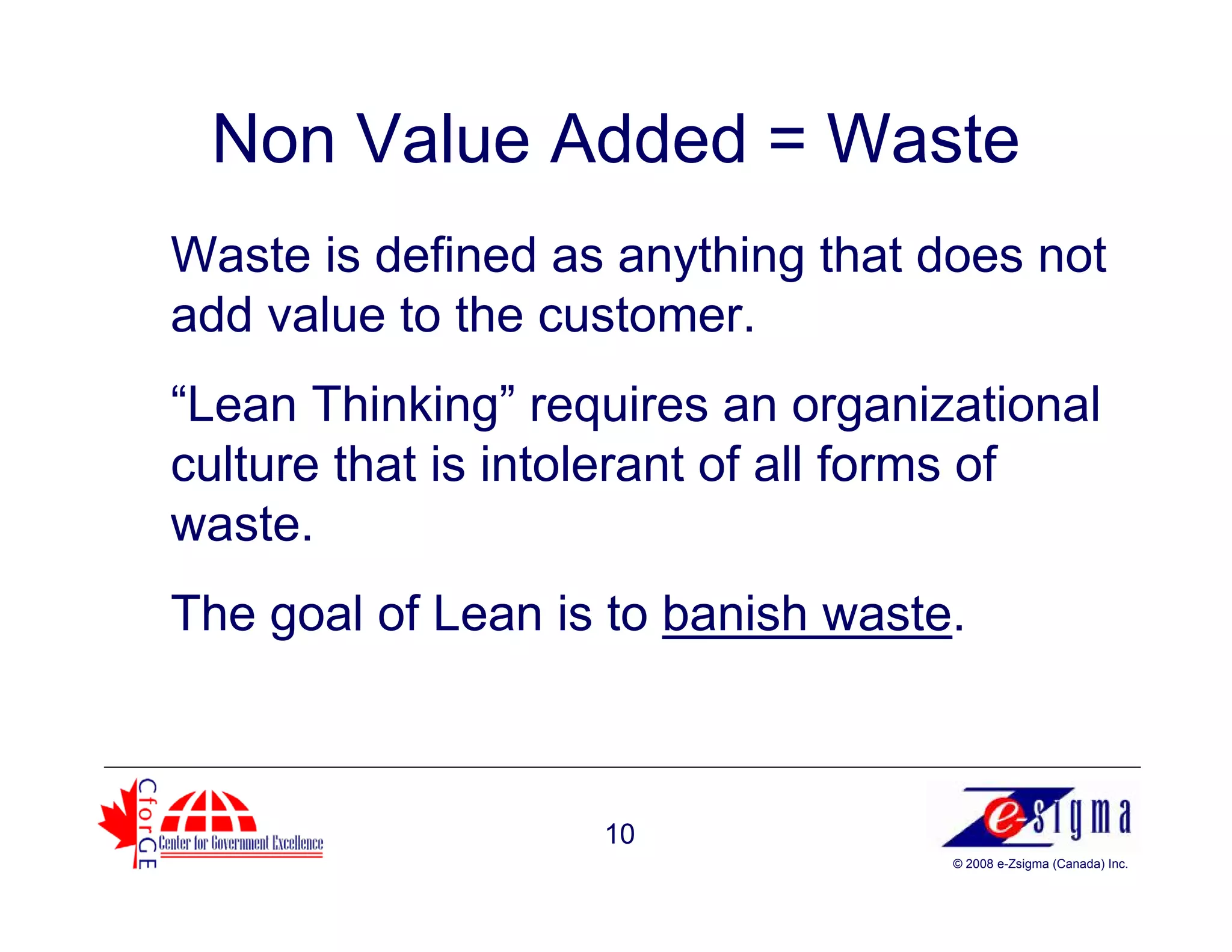 Introduction To Lean Six Sigma | PDF