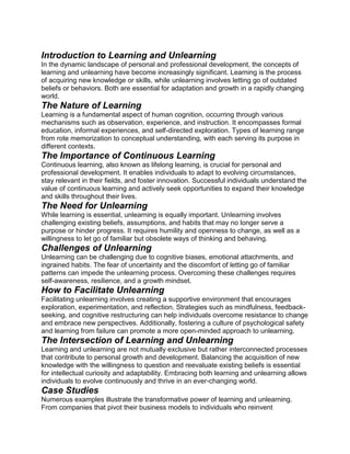 Introduction to Learning and Unlearning.docx