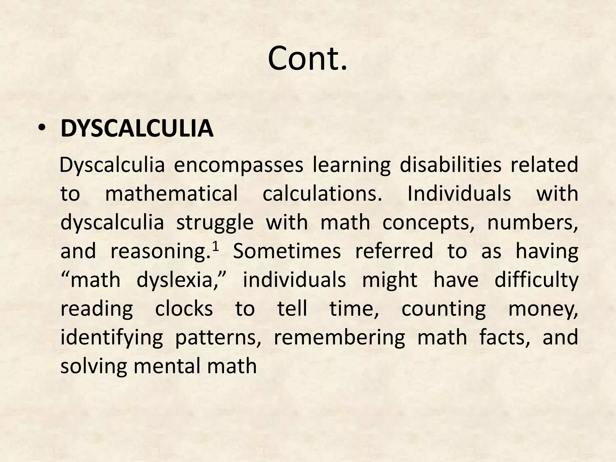 Introduction to learning disability | PPTX