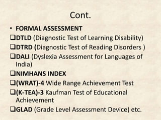 Introduction to learning disability | PPTX