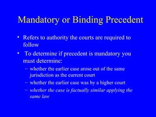 Introduction to legal analysis sources law dicta | PPT