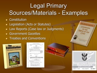 Introduction to Legal Sources | PPTX