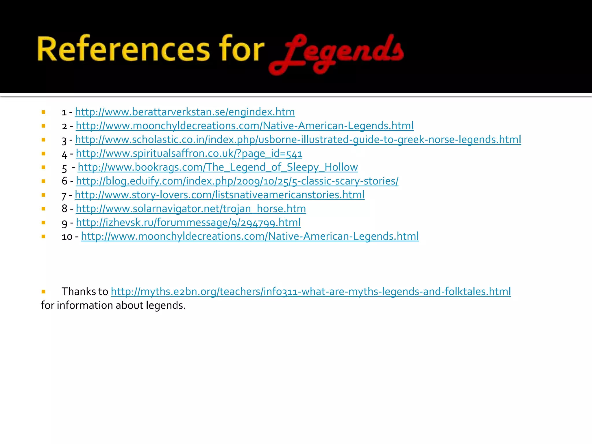 Introduction to legends | PPTX