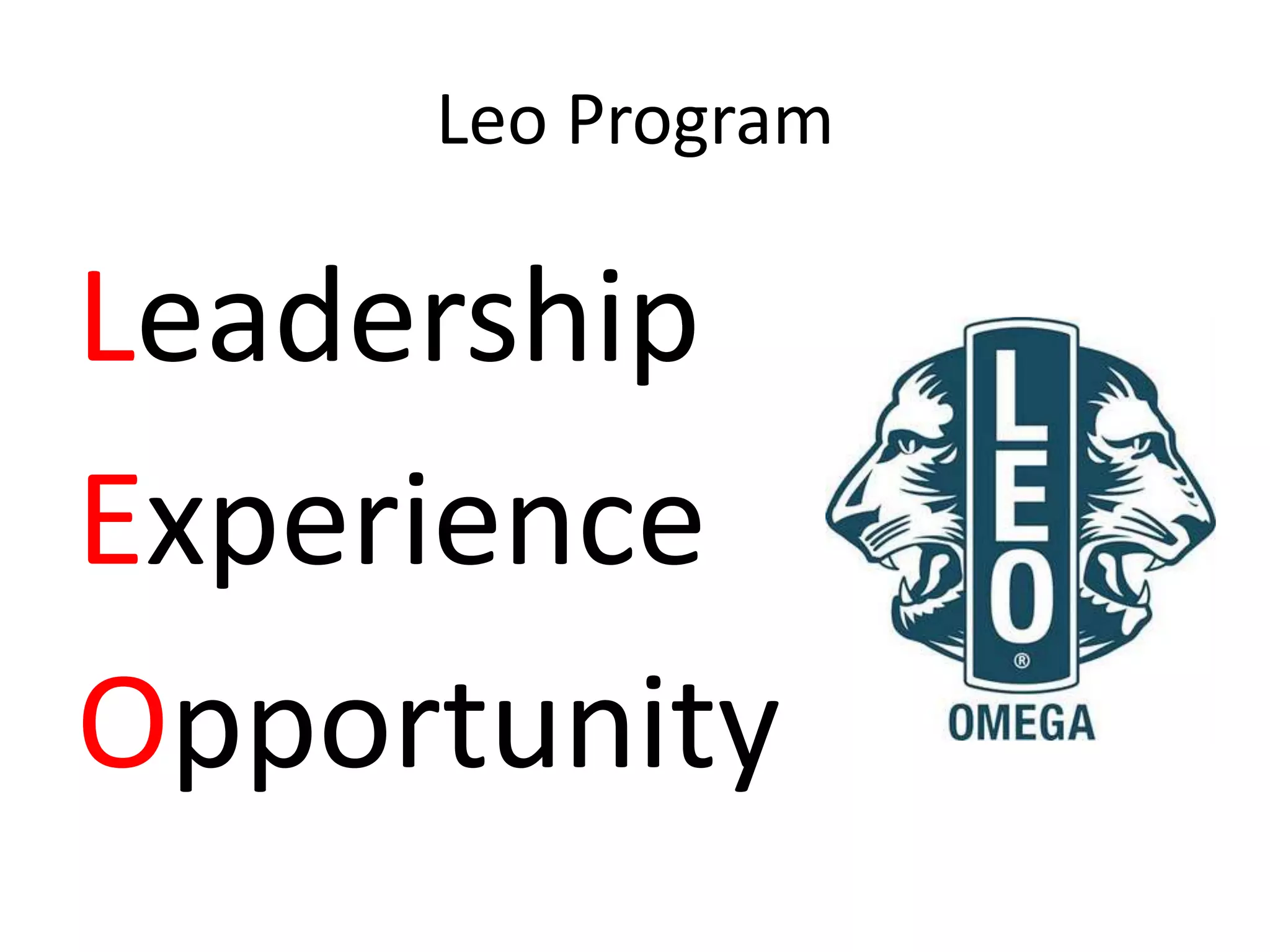 Introduction to leo program | PPTX