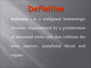 Introduction to leukemia | PPT