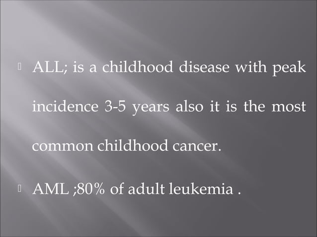 Introduction to leukemia | PPT | Blood Disorders | Diseases and Conditions