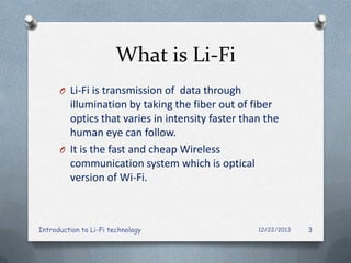 Introduction to li-fi technology | PPTX