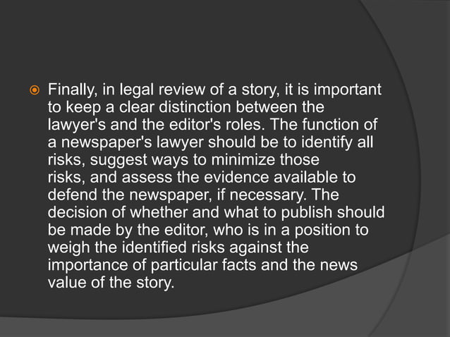 Introduction to libel | PPTX | Law