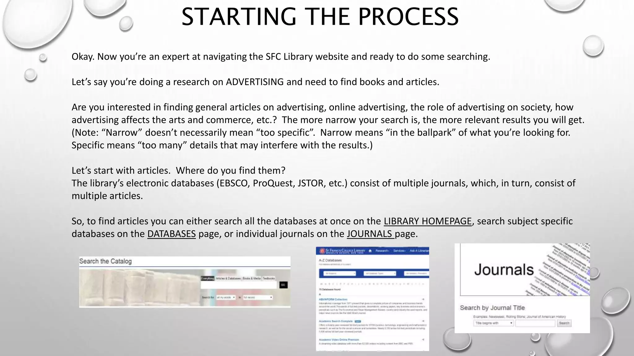 SFC Library -- Introduction to Library Research | PPT