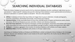 SFC Library -- Introduction to Library Research | PPT