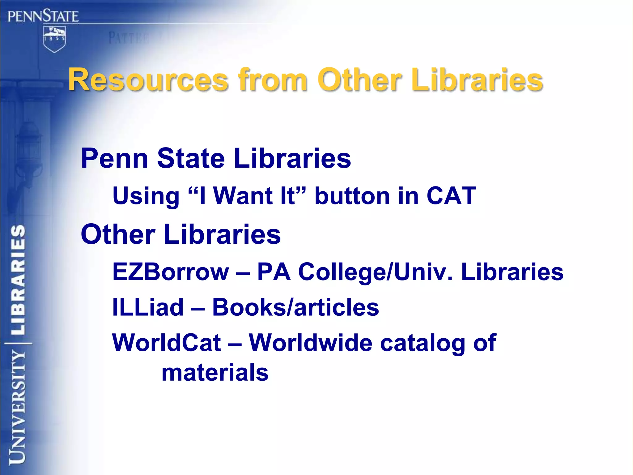 Introduction to library services | PPTX