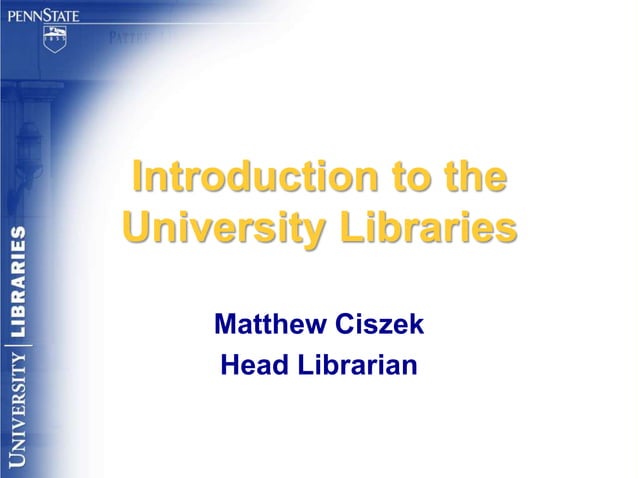 Introduction to library services | PPTX