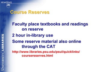 Introduction to library services | PPTX