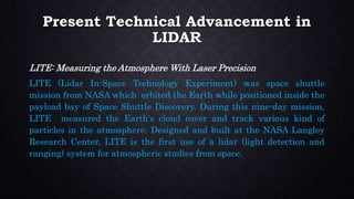 Introduction to lidar and its application | PPTX