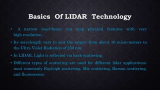 Introduction to lidar and its application | PPTX