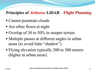 Introduction to li dar technology advanced remote sensing | PPT