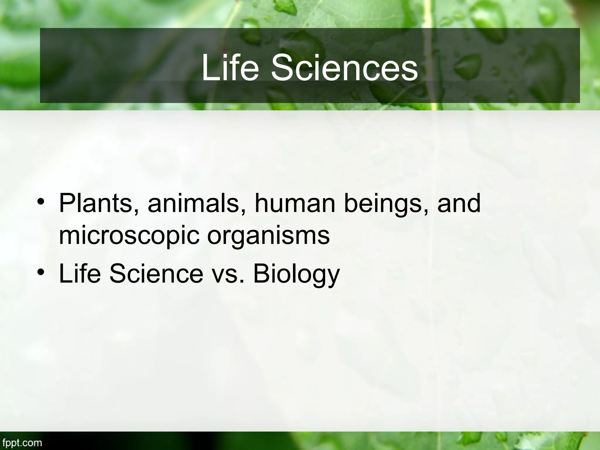 Introduction to life science | PPT