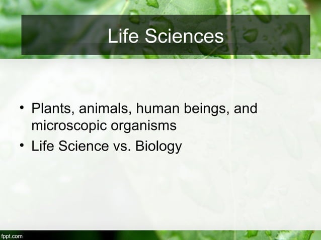 Introduction to life science | PPT | Biological Sciences | Science