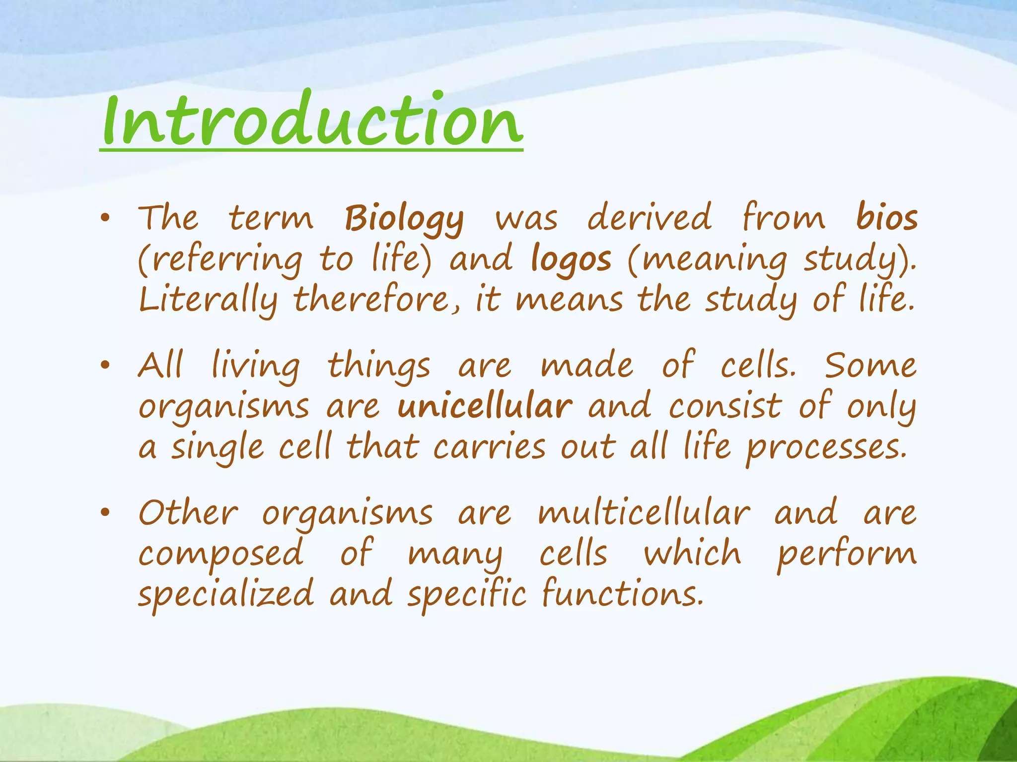 Introduction to life science | PPTX