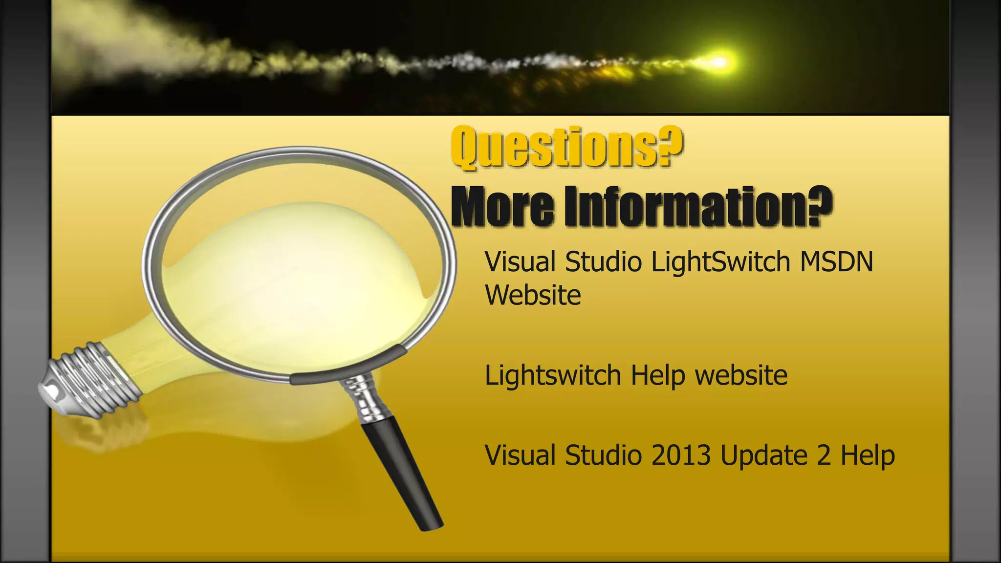 Introduction to Visual Studio LightSwitch | PPT
